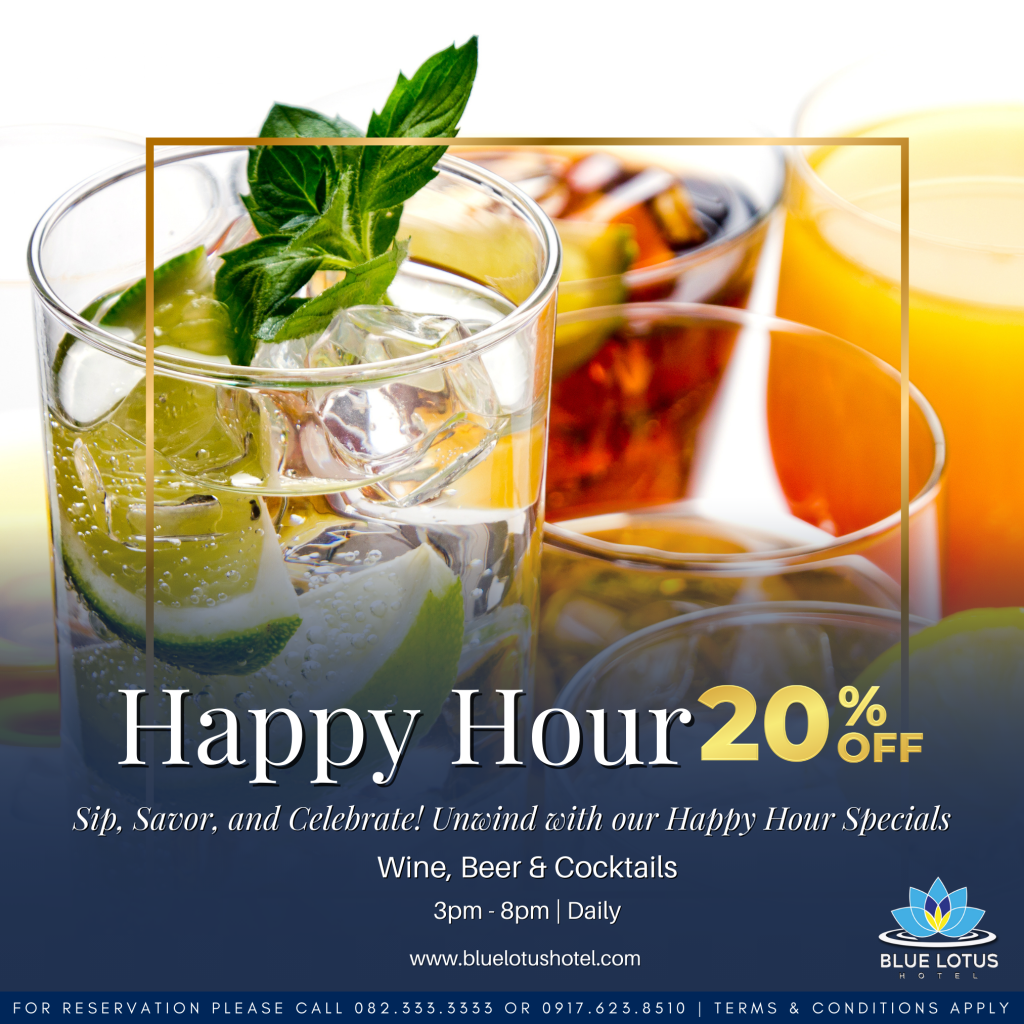 HAPPY HOUR PROMO – Blue Lotus Hotel